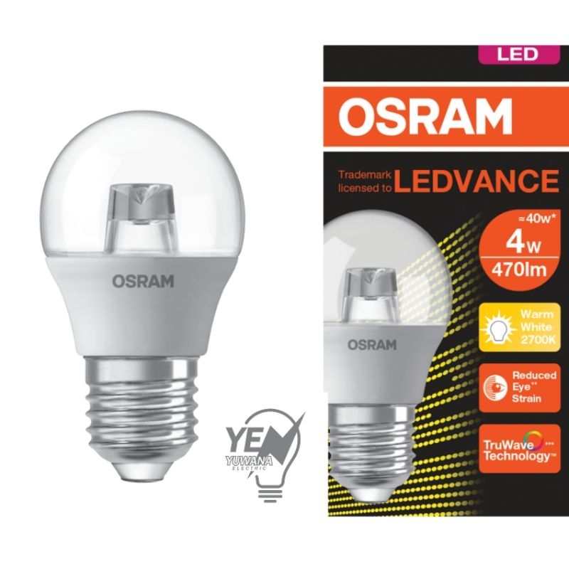 OSRAM หลอดไฟ LED VALUE CLASSIC P 4วัตต์ แสงเหลือง(Warmwhite)CL ขั้วE27 | Shopee Thailand