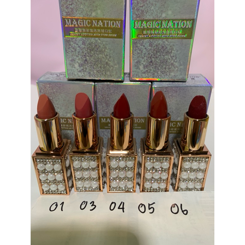 ลิปสติก เพชรหมุน Magic nation ลิปสติกหมุนเพชร มี5เบอร์สีสวยติดทนนาน | Shopee Thailand