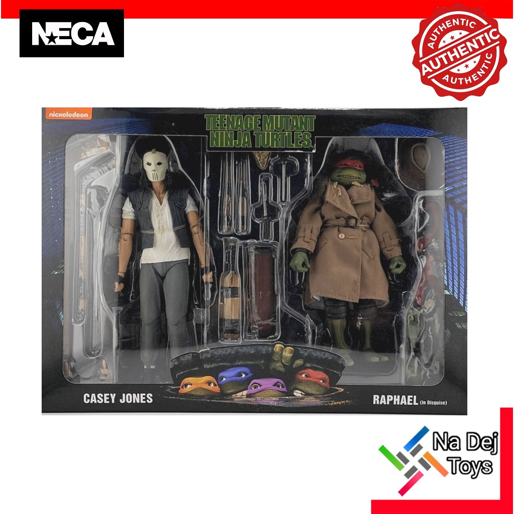 NECA TMNT Casey Jones & Raphael in Disguise 7"Figure นินจาเต่า แคสซี่ย์ ...