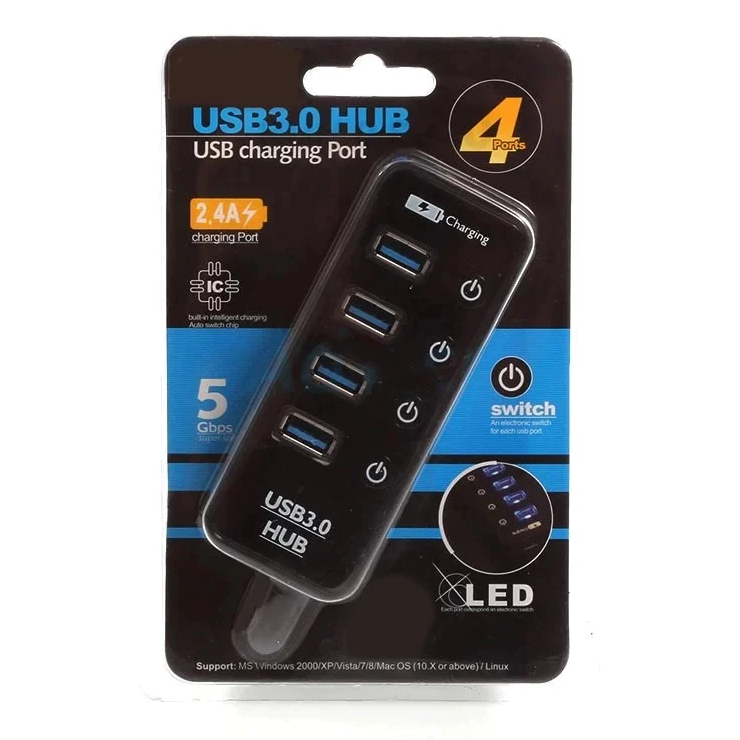 4 Port USB HUB v3.0 + USB Charger 1P | Shopee Thailand