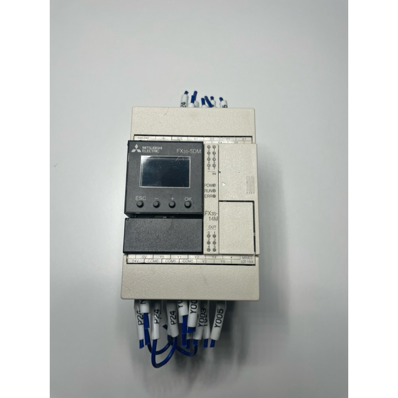 พีแอลซี PLC Mitsubishi FX3S-14MR + หน้าจอ Display Unit FX3S-5DM ...