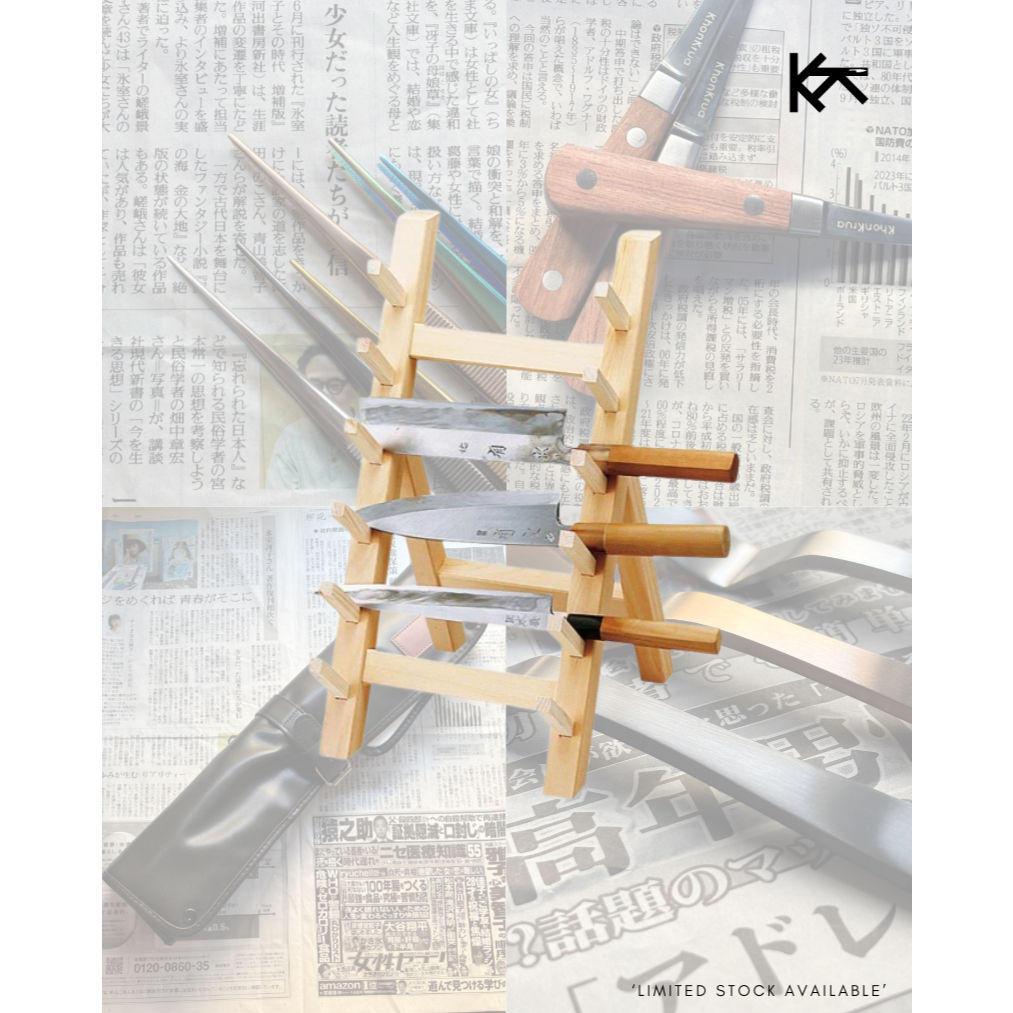 KhonKrua The spruce wooden knife racks for Three and Six knives.ชั้นวาง ...