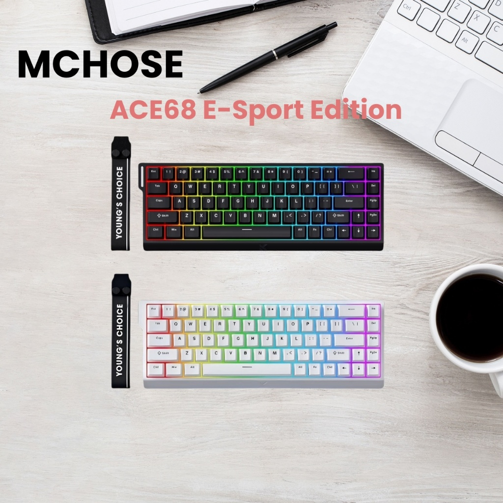 Mchose ACE68 E-sports edition ประกันศูนย์ไทย RT0.005mm Rapid Trigger Keyboard Snaptap SOCD ACE ...