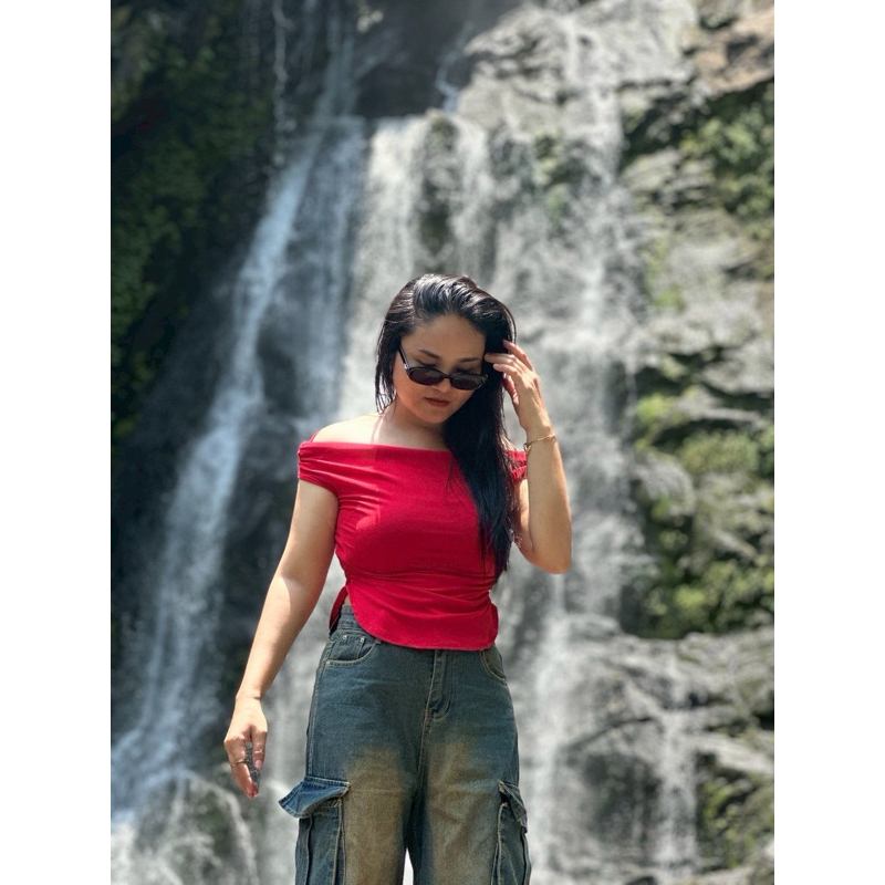เสื้อปาดไหล่มือสองAtipaไซส์แอล | Shopee Thailand