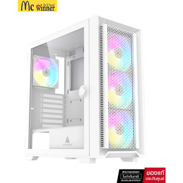 CASE (เคส) ACEGEEK TEMPEST A370 (WHITE) (ATX) | Shopee Thailand