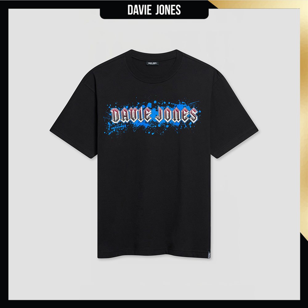 DAVIE JONES เสื้อยืด Logo Oversized Fit T-Shirt LG0120 สีดำ | Shopee ...
