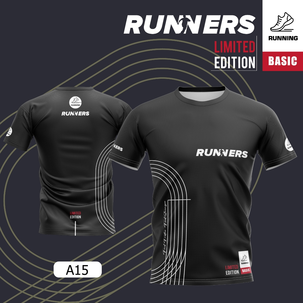 [เพจวิ่งบุญ]💥เคลียร์สต็อค💥รุ่นBASIC RUNNERS เสื้อกีฬาคอกลมพิมพ์ลาย ผ้า ...