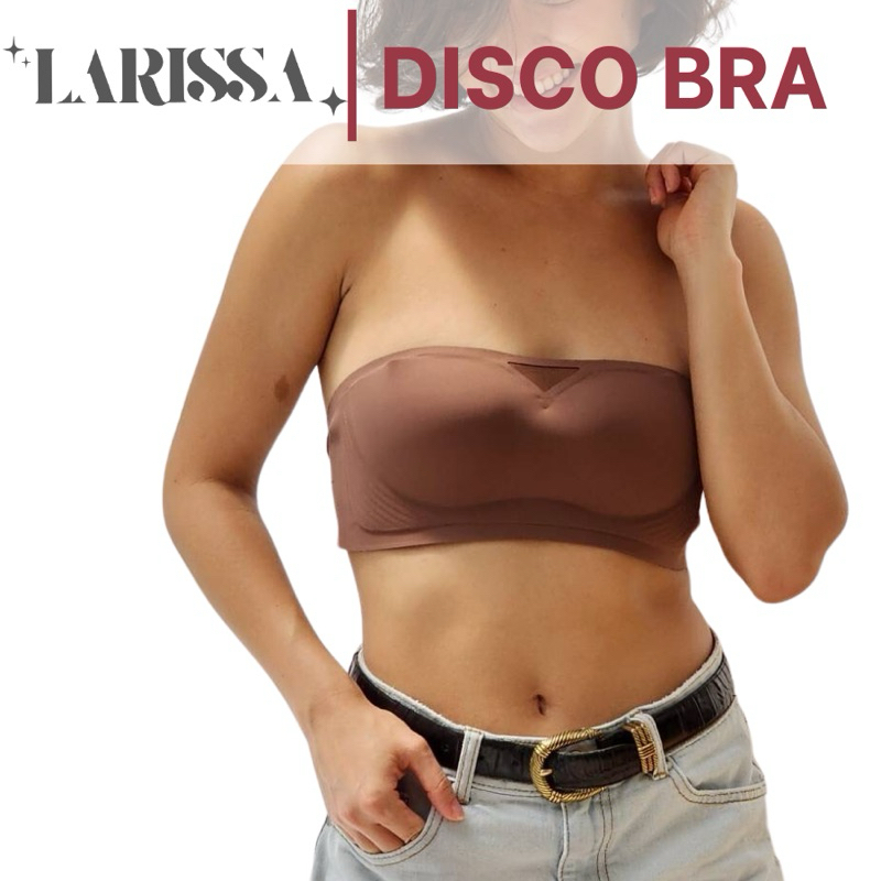 Larisa DISCO BRA เกาะอก กระโดดไม่หลุด บราเกาะอกไร้โครง เกาะอกแฟชั่น เกาะแน่น ผ้าดี ฟองน้ำถอด ...