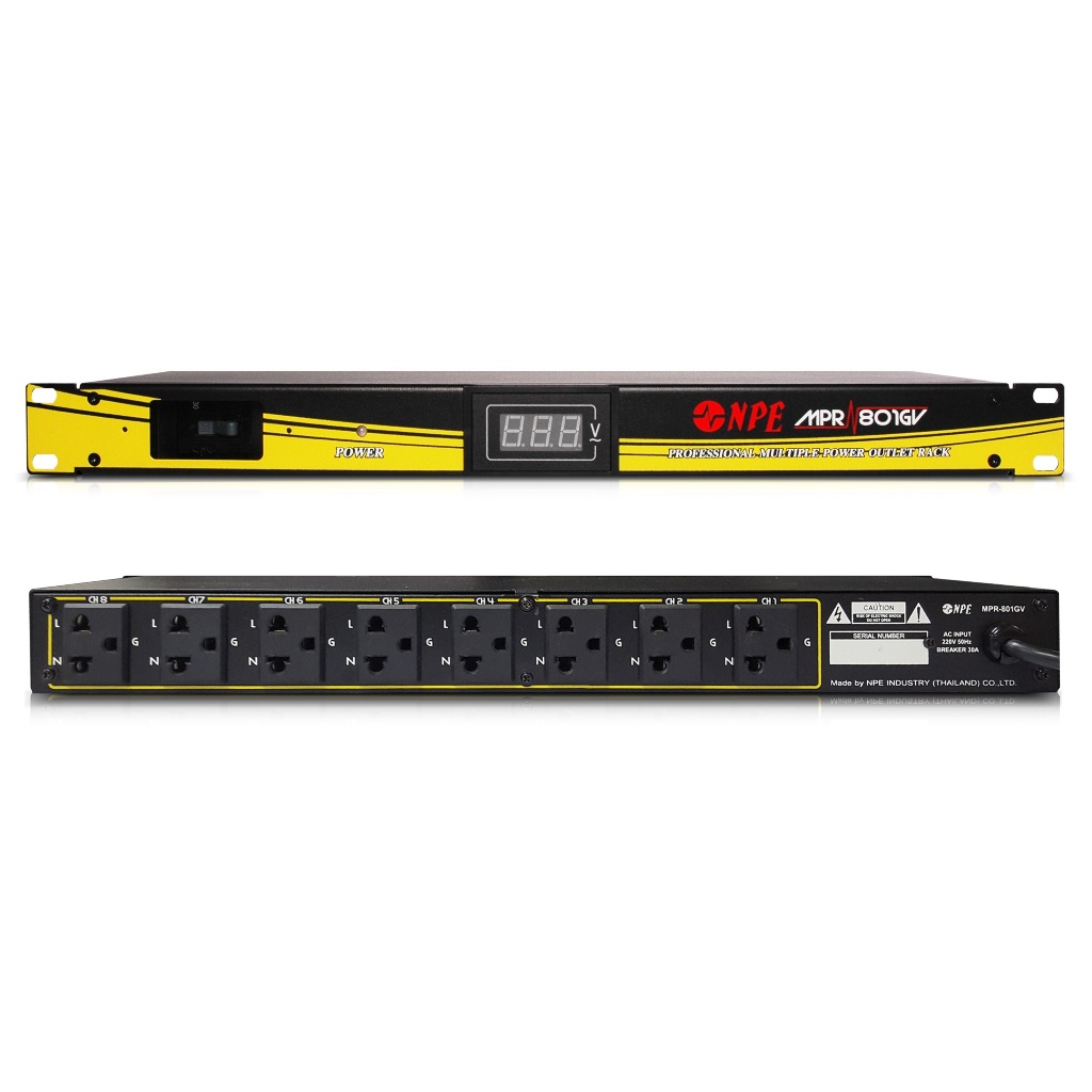 NPE Multiple Power Outlet Rack MPR-801GV ปลั๊กไฟ | Shopee Thailand