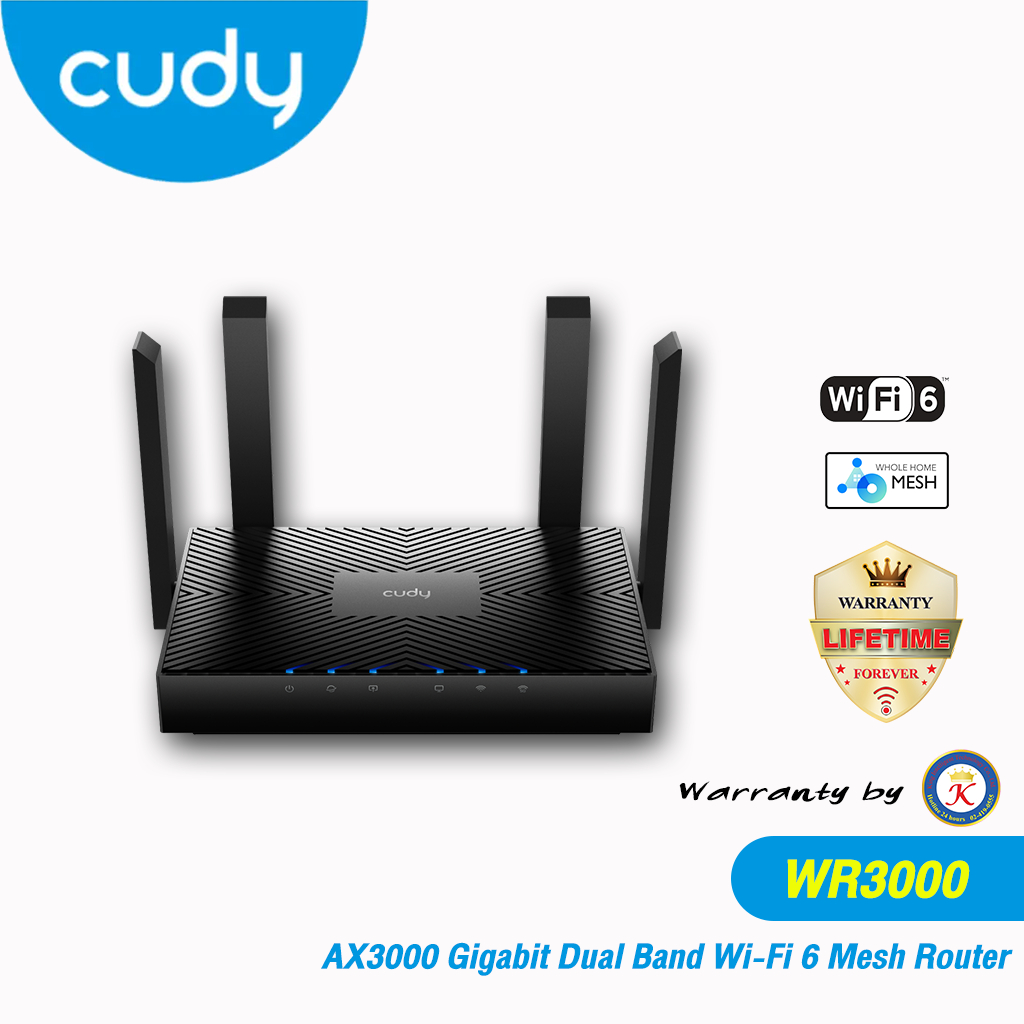 "CUDY" AX3000 Gigabit Mesh Wi-Fi 6 Router รุ่น WR3000 | Shopee Thailand