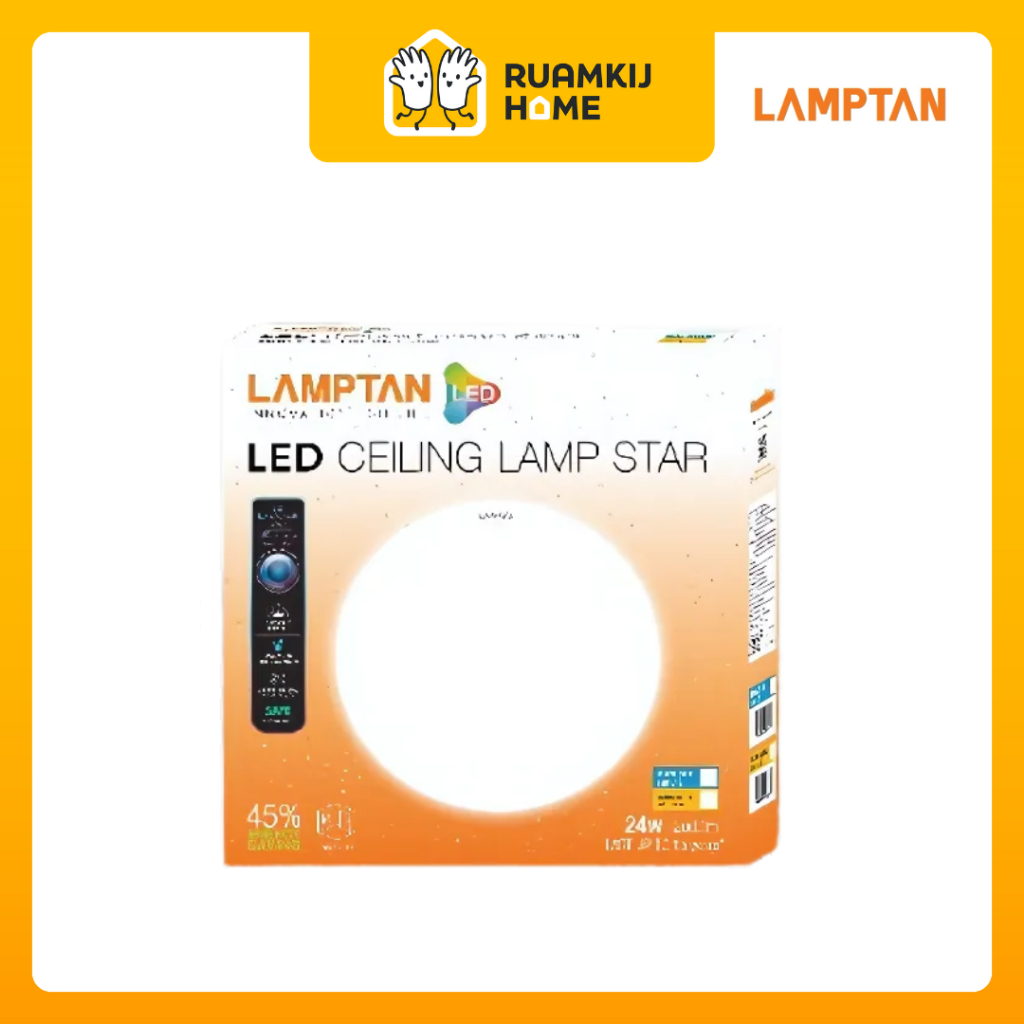 แลมป์ตั้น Lamptan Ceiling Lamp Star LED โคมไฟซาลาเปาเพดาน 24W | Shopee ...