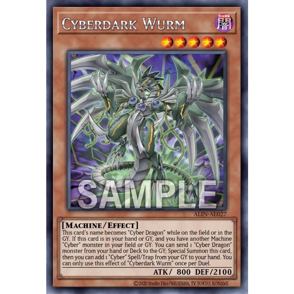 Yugioh Asia-Eng [ALIN-AE027] Cyberdark Wurm (Rare) การ์ดยูกิแท้ถูก ...