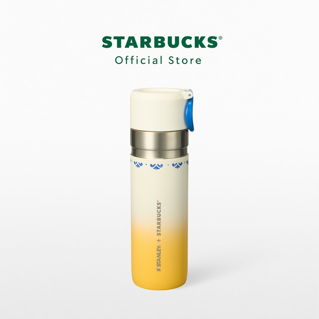 Starbucks Stainless Steel Gradient Yellow STANLEY Water Bottle 16oz. ขวดน้ำสตาร์บัคส์สแตนเลสสตีล ...