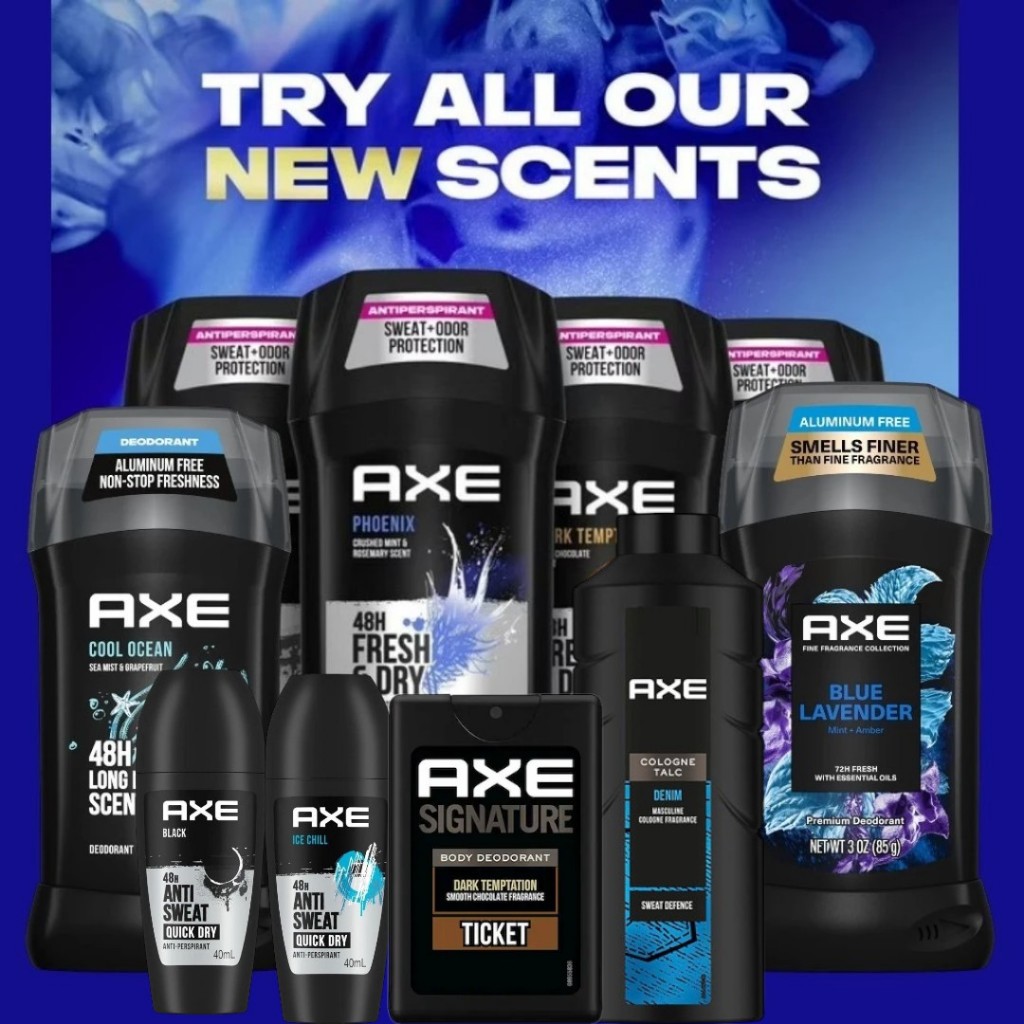 Axe® Men Antiperspirant & Deodorant Stick/Spray/Talc 48 Hour protection ...