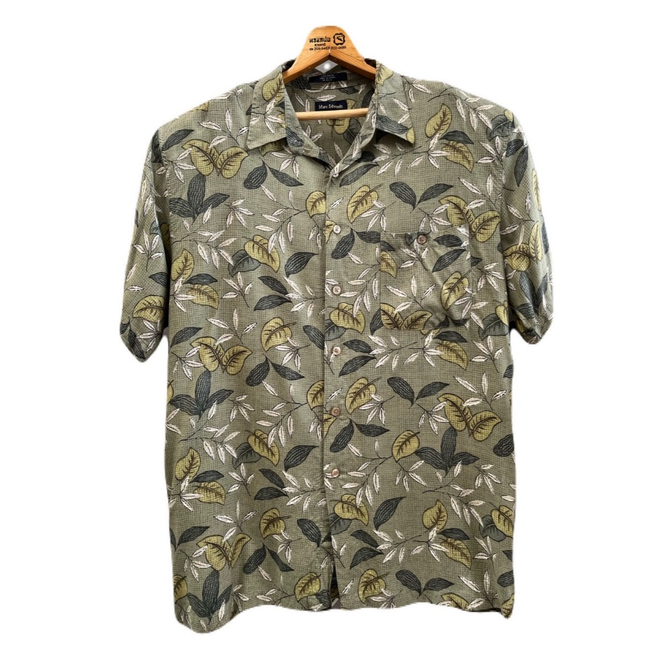 เสื้อฮาวาย อก54/ห21/ย31 Made in Korea แบรนด์ Marc Edwards 100%Rayon มือ ...