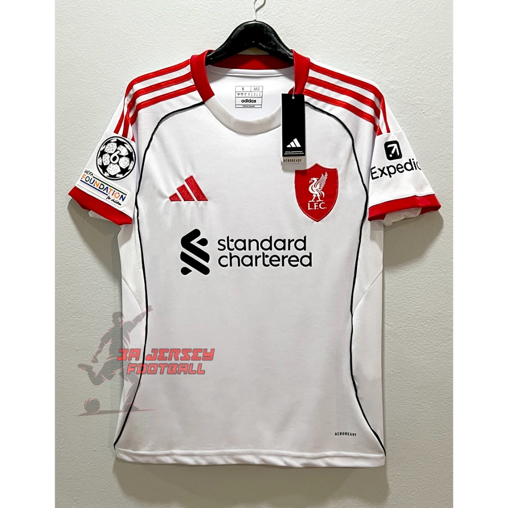 เสื้อกีฬา ฟุตบอล หงษ์แดง Away เยือน 3A เกรดแฟนบอล ปี 2025/26 ใหม่ล่าสุด พร้อมชื่อเบอร์ อาร์มUCL ...