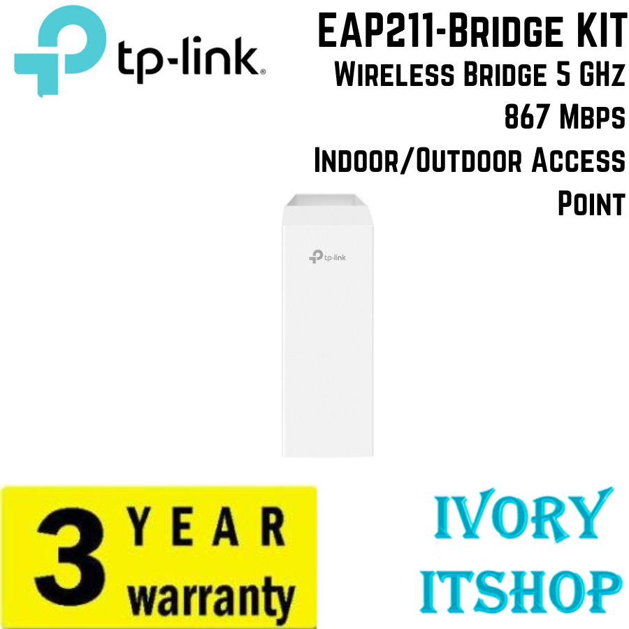 TP Link EAP211-Bridge KIT Wireless Bridge 5 GHz 867 Mbps Indoor/Outdoor ...