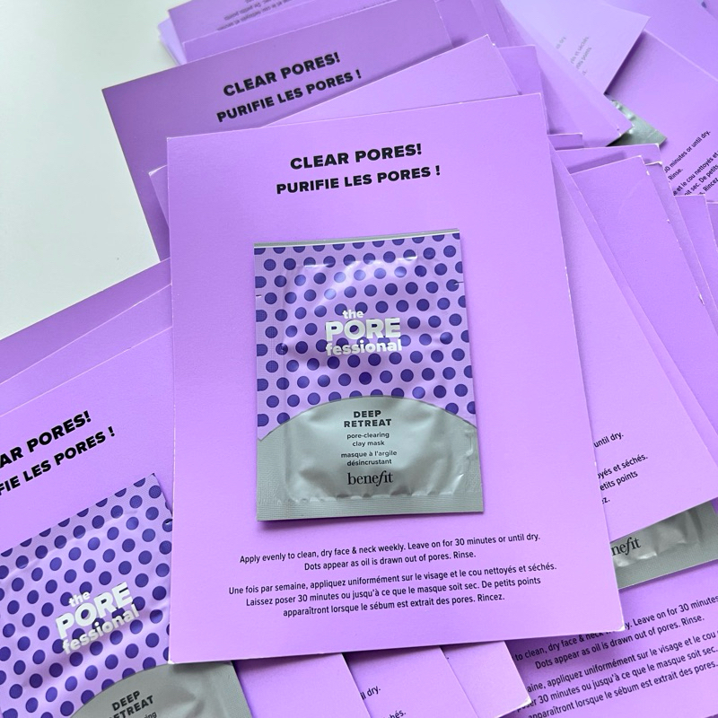 💜3ml💜 Benefit The POREfessional Deep Retreat Pore-Clearing Clay Mask ...