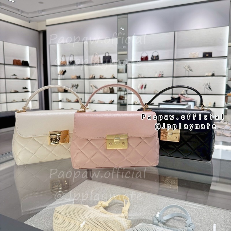 กระเป๋าสะพายข้าง Charles & keith รุ่น Alva Quilted Top Handle Bag : CK2 ...