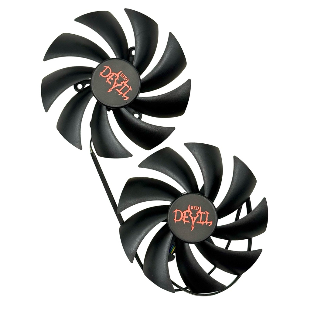 อะไหล่ พัดลมการ์ดจอ PowerColor Devil RX580 RX590 DUAL FAN คู่ละ 190 ...