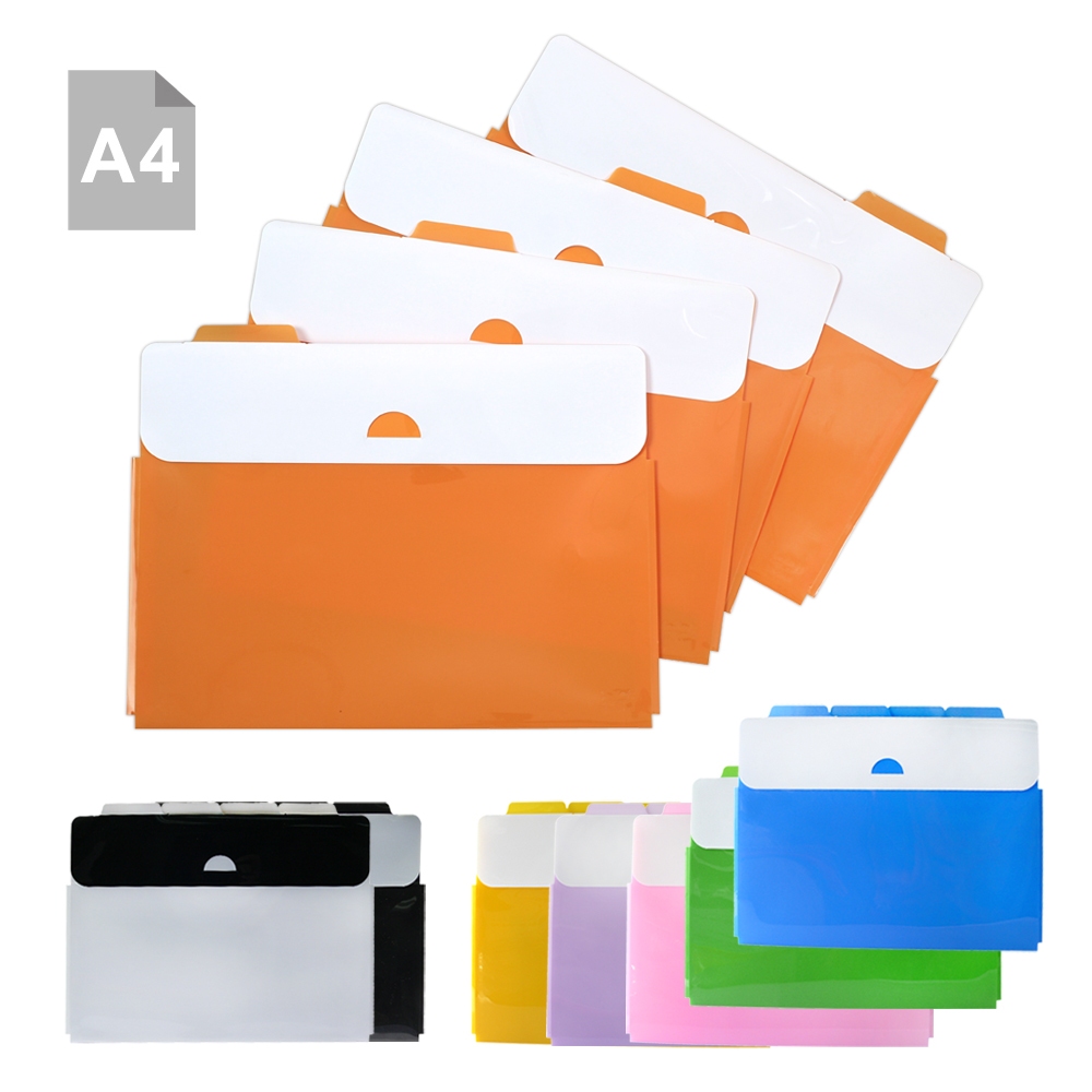 ซองใส่เอกสาร ขนาด A4 ( Index Pocket ) มีอินเด็กซ์ในตัว ผลิตจากพลาสติกคุณภาพ แพค 4 ซอง/ EX-048 ...