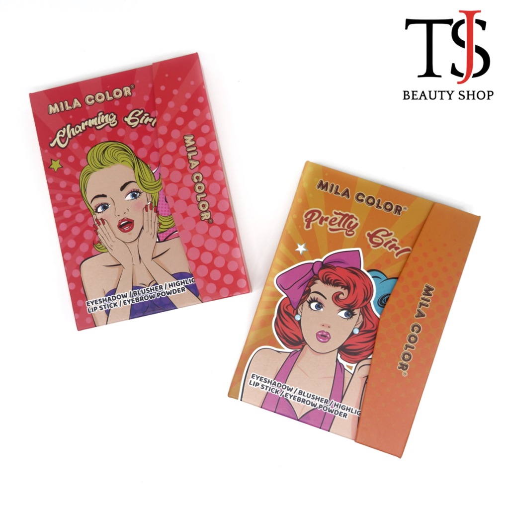 {12พาเลท} MILA COLOR Pretty Girl Makeup Palette พาเลทเมคอัพ ตา แก้ม ปาก ...
