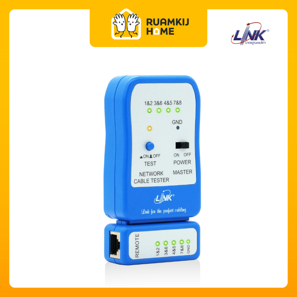INTERLINK เครื่องเทสสายแลน LINK UTP CABLE TESTER (BLUE) INTERLINK รุ่น ...