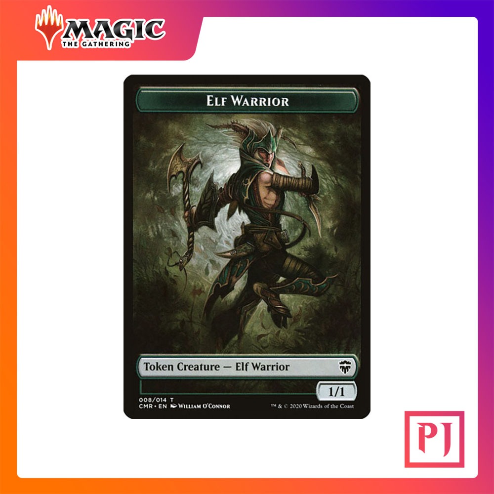 [MTG] Elf Warrior Token [CMR] [TOKEN] [COMMON] [NORMAL] [ENG] (การ์ดเม ...