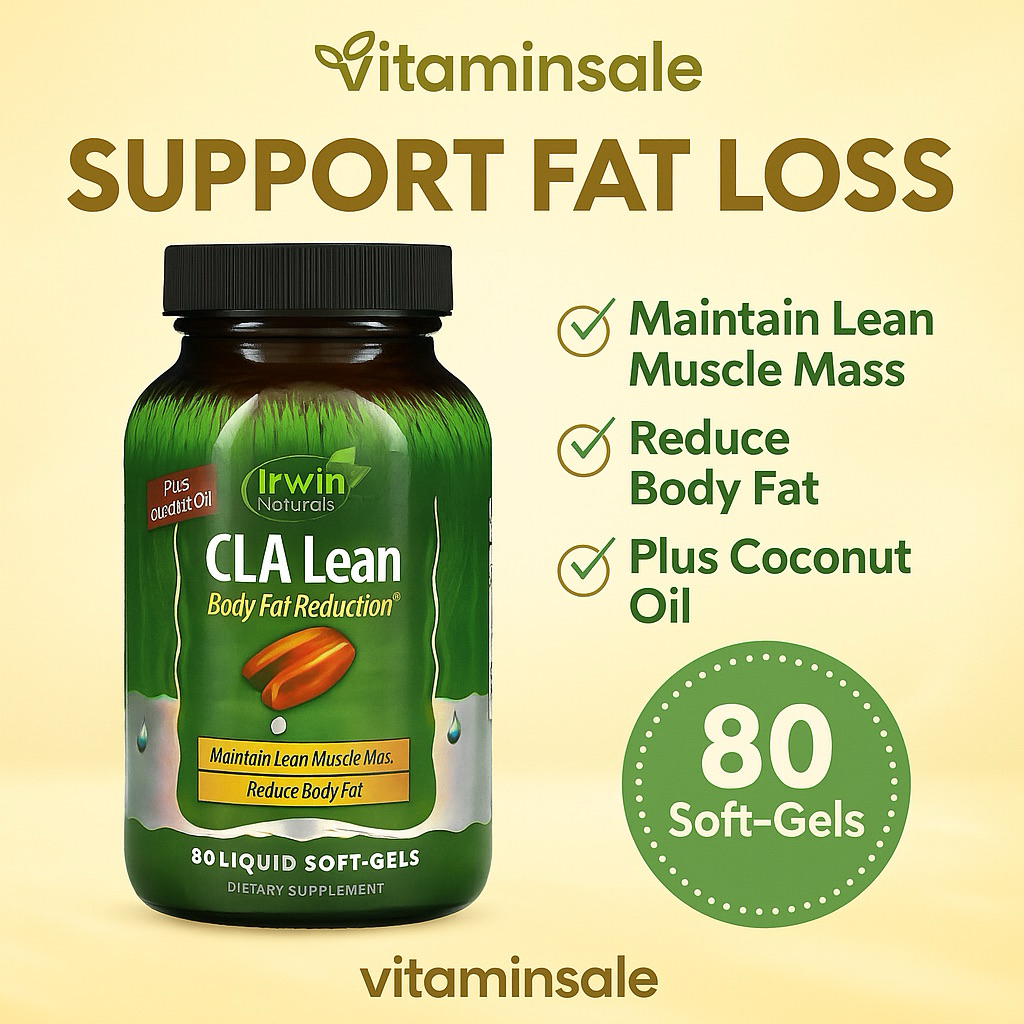 Irwin Naturals CLA Lean Body 80 เม็ดซอฟเจล ดูแลรูปร่าง เสริมการเผาผลาญ ...
