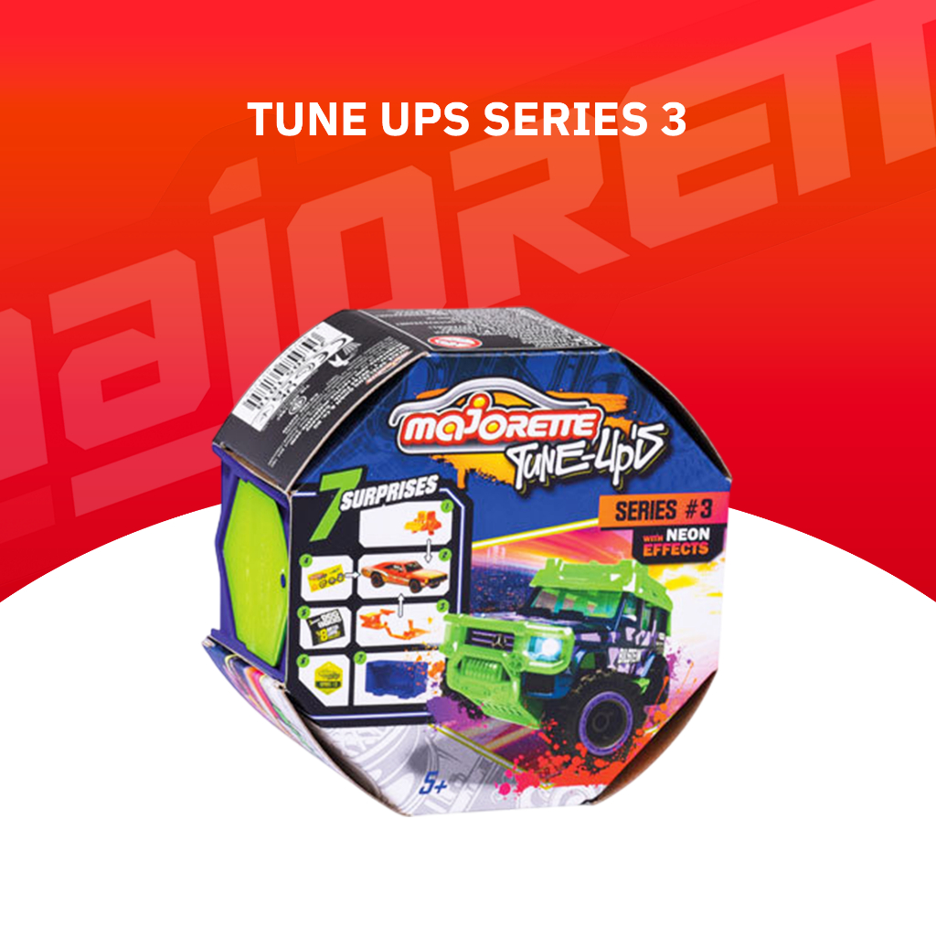Majorette Tune Ups Series 3 รถเหล็กพร้อมอุปกรณ์ตกแต่งและล้อยาง รถเหล็กแบบสุ่ม ในล้อซีล รถสุ่มงาน ...