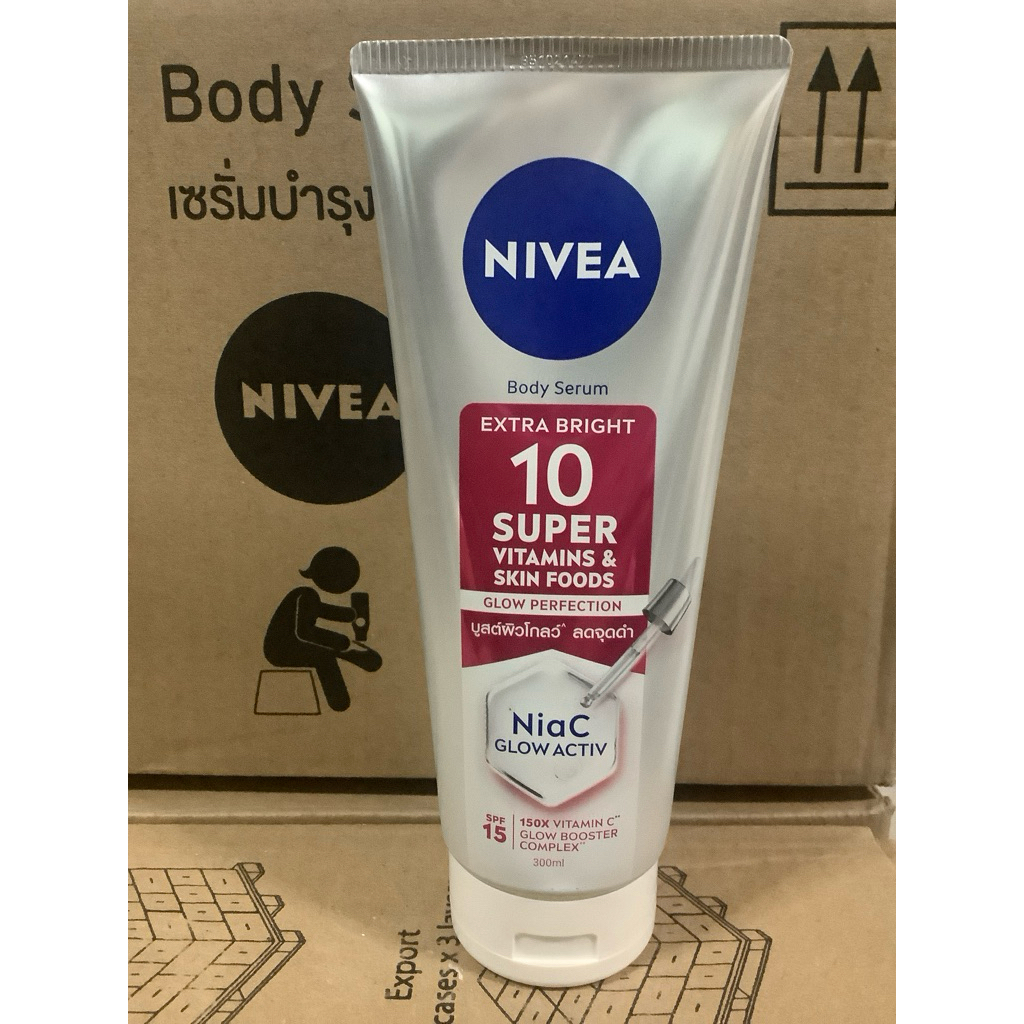 NIVEA Extra Bright 10 Super Vitamins & Skin Foods Body Serum 300ml ...