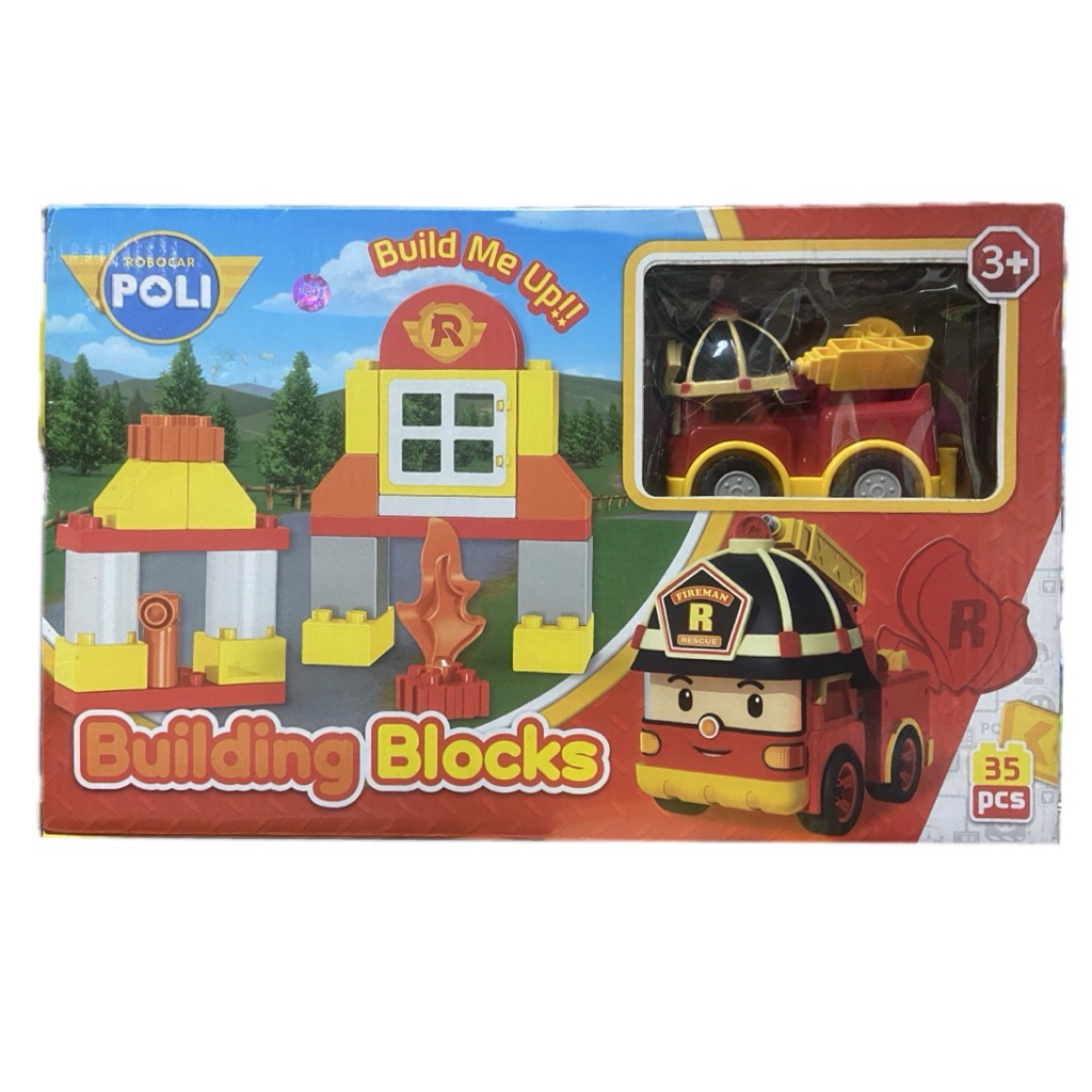 Robocar Poli Building Blocks รถดับเพลิง ตัวต่อ 35 ชิ้น โรโบคาร์โพลิ เล ...