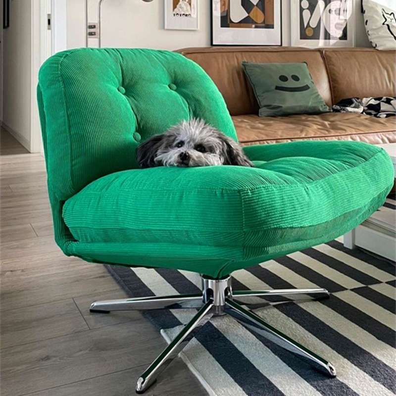 HOME เก้าอี้โซฟา Dewey Green เก้าอี้พักผ่อน Corduroy ผ้านำเข้าที่เป็น ...