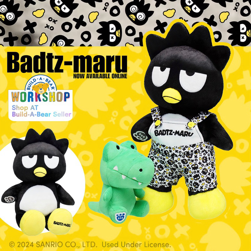(Pre-Order) ตุ๊กตาแบดแบตซ์ มารุ Sanrio Badtz-maru บิ้วอะแบร์ 🖤🤍⭐️Build ...