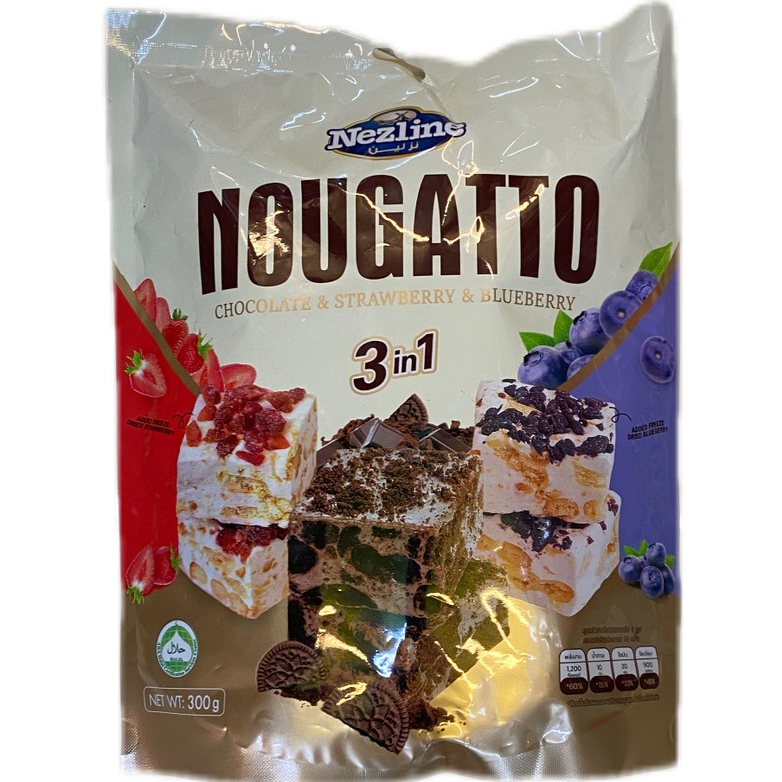 NOUGATTO Nezline คุกกี้กรอบ รวมรส 3IN1 BIG PACK 300g HALAL 1แพค/บรรจุ ...