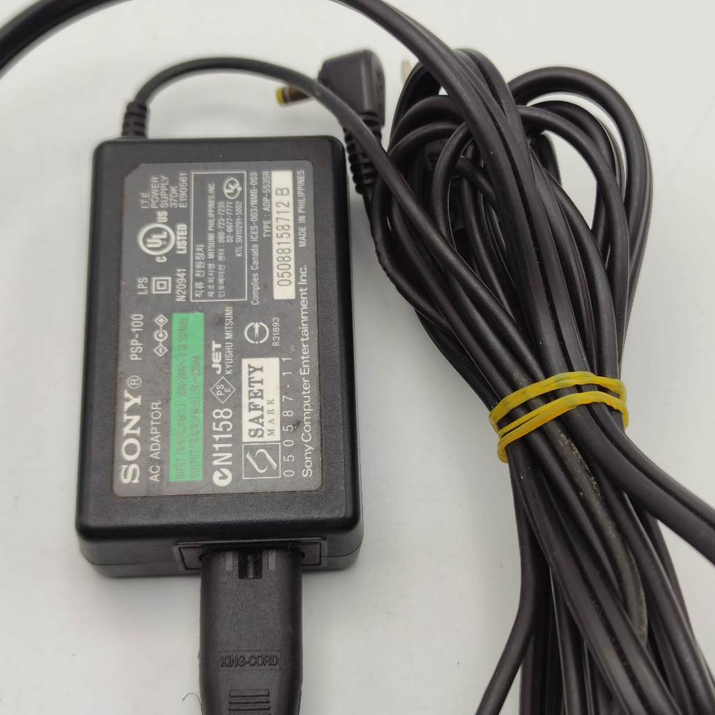 SONY PSP AC Adapter PSP-100 ที่ชาร์จ ไฟตรง ของแท้ มือสอง เทสแล้ว ใช้ได้ ...