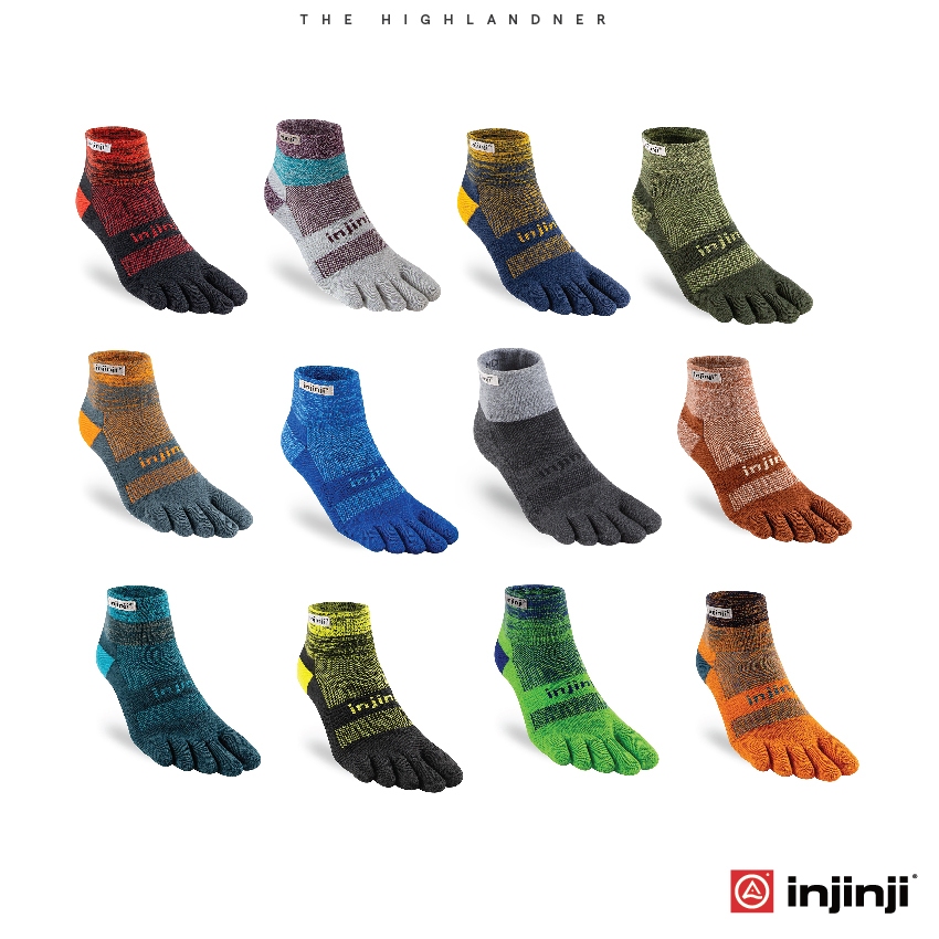 Injinji Men's Trail Mid weight Performance Toe-sock Mini-crew ถุงเท้าเท ...