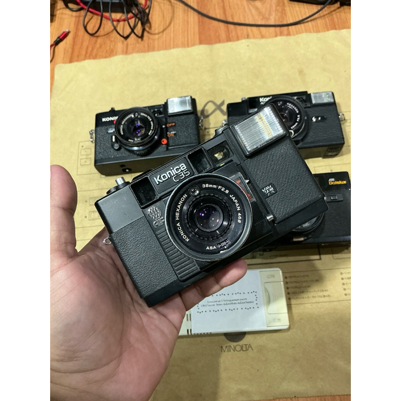 กล้องฟิล์ม Konica C35 EF(zone focus), Konica C35 AF,AF2 (auto focus ...
