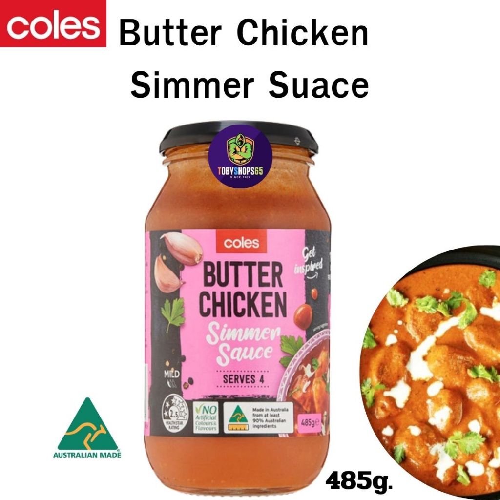 Coles Butter Chicken Simmer Sauce | โคลส์ ซอสบัตเตอร์ชิ้กเก้น ซิมเมอร์ ...