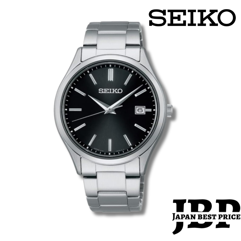 SEIKO SBPX147 Unused S series Solar Sapphire glass Black SS Analog Men ...