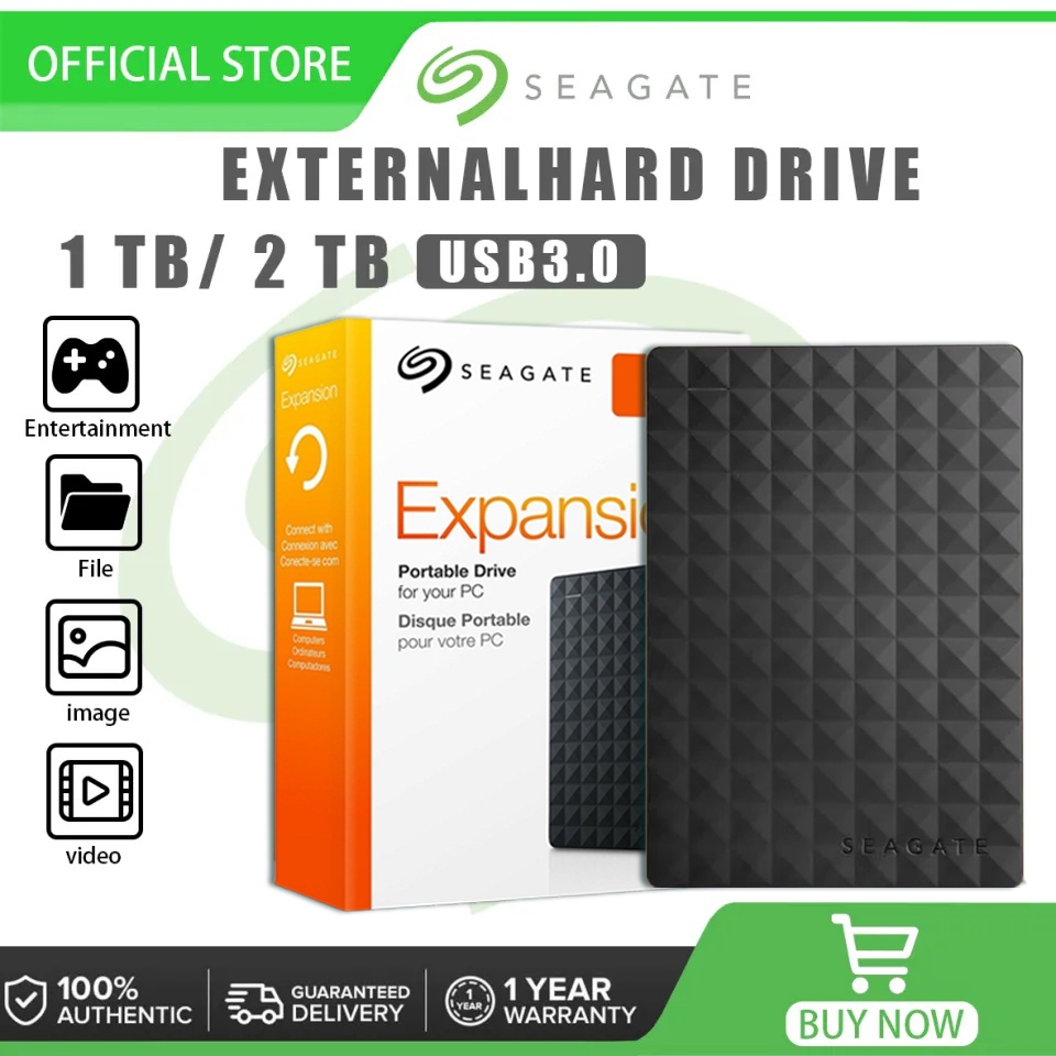 Seagate external hard disk 1tb/2tb ของแท้ ฮาร์ดดิสก์พกพา hdd external ...