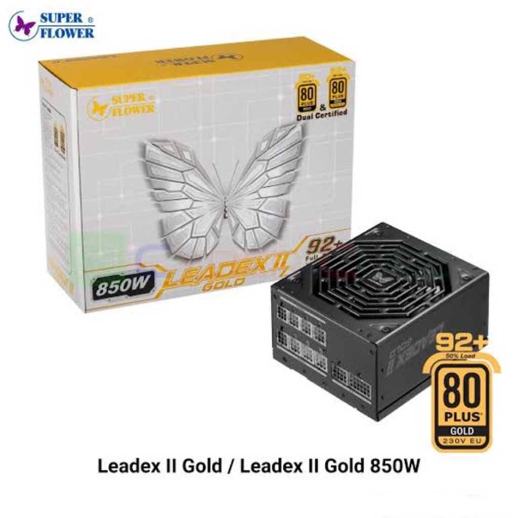 POWER SUPPLY SUPER FLOWER LEADEX II GOLD 850W (80+ GOLD) พร้อมส่ง ...