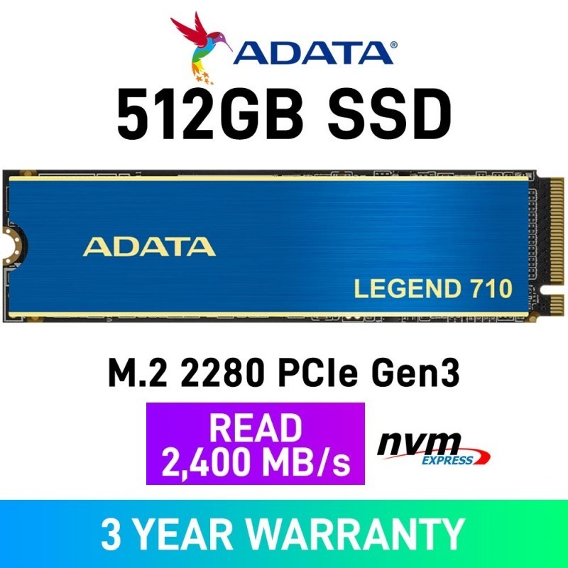 SSD ADATA LEGEND 710 PCIe NVMe M.2 2280 2,400 MB/s/1,800 MB/s 256GB ...