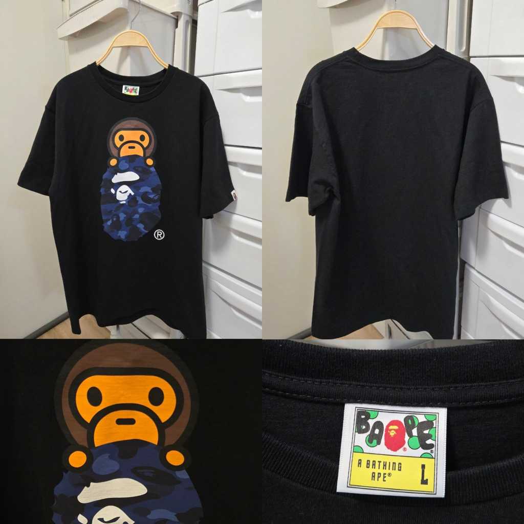 [ ของแท้ ] เสื้อบาส Bape A BATHING APE ( Size L 42/28 ) สภาพดีมาก ...