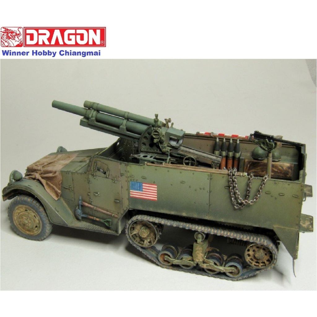 โมเดลรถทหาร Dragon 6496 American Self-propelled Gun T-19 105 mm ...