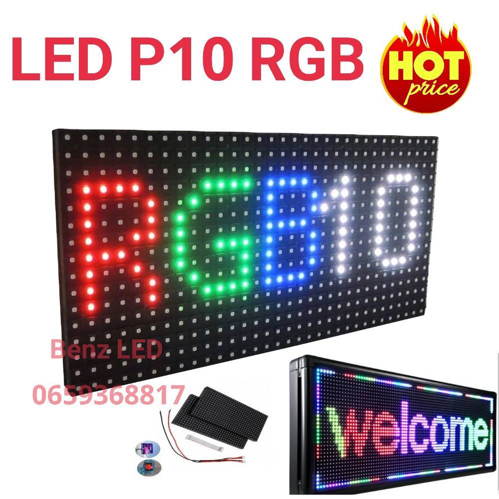ป้ายไฟ LED 7สี P10 RGB Full Color Outdoor 32x16 p10 RGB led display ...