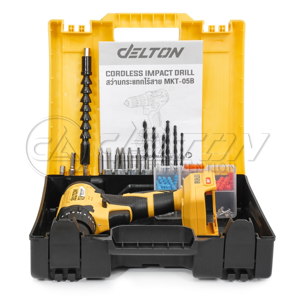 DELTON สว่านกระแทก ไร้สาย 3 ระบบ 199V มอเตอร์ไร้แปรงถ่าน แบตเตอรี่พาวเวอร์แชร์ MK Series รุ่น ...