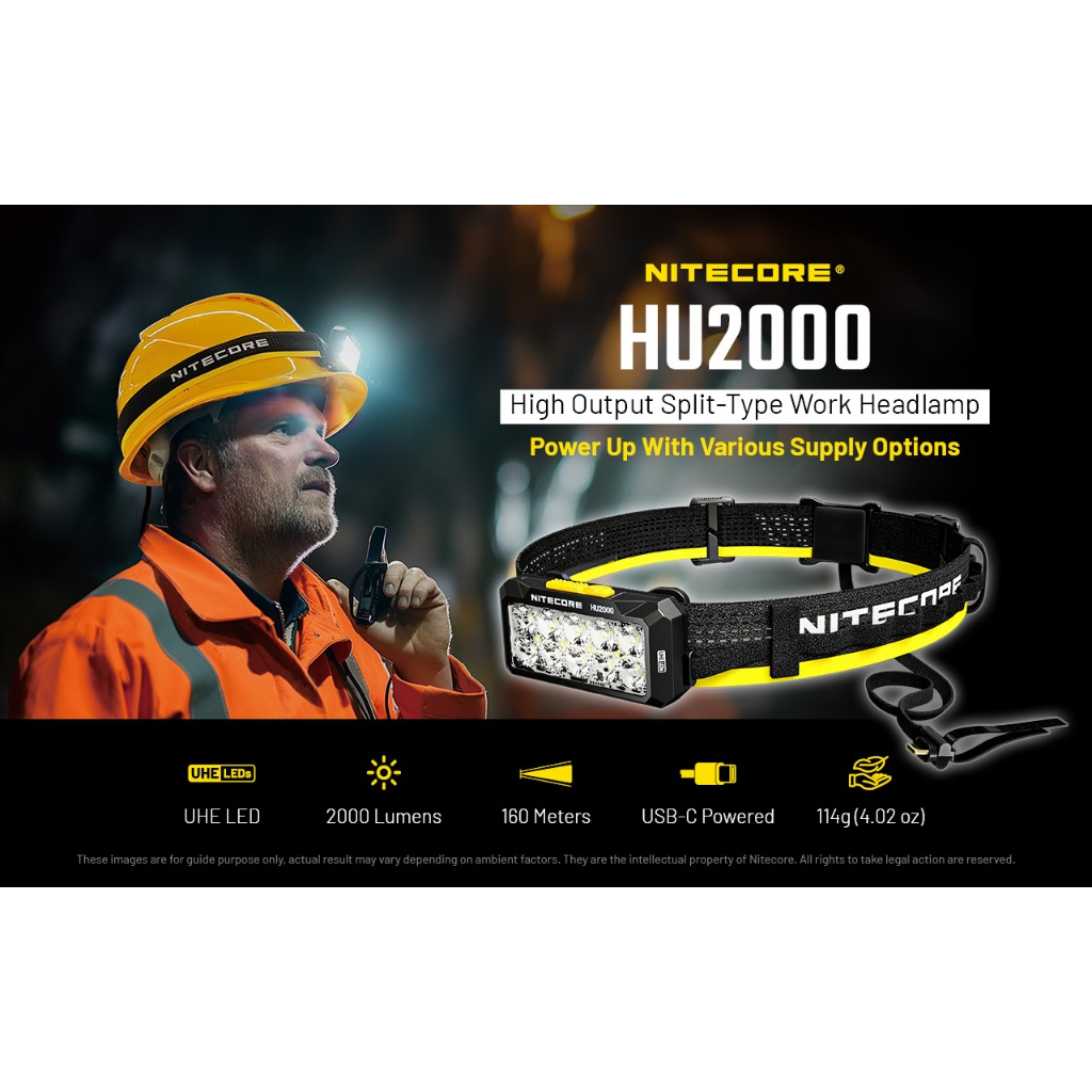 ไฟคาดศีรษะ NITECORE HU2000 สว่าง 2000 LUMENS ส่องไกล 160เมตร | Shopee Thailand