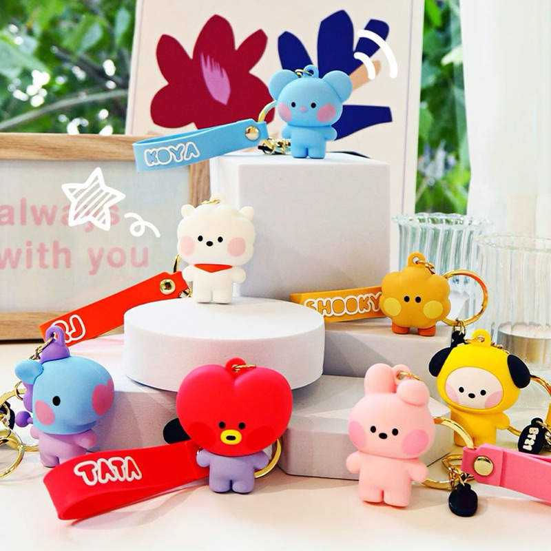 [พร้อมส่ง] พวงกุญแจ BT21 minini Figure Keyring | Shopee Thailand