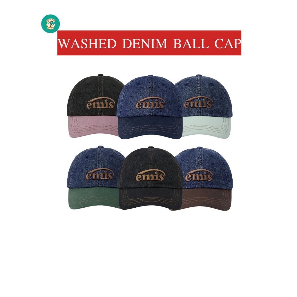 พรีออเดอร์ EMIS รุ่น WASHED DENIM BALL CAP ของแท้ | Shopee Thailand